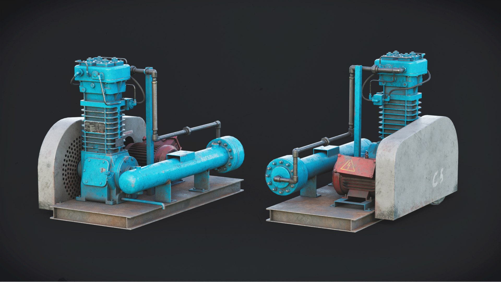 Gas Compressor GameReady LODs 3D - TurboSquid 2075223