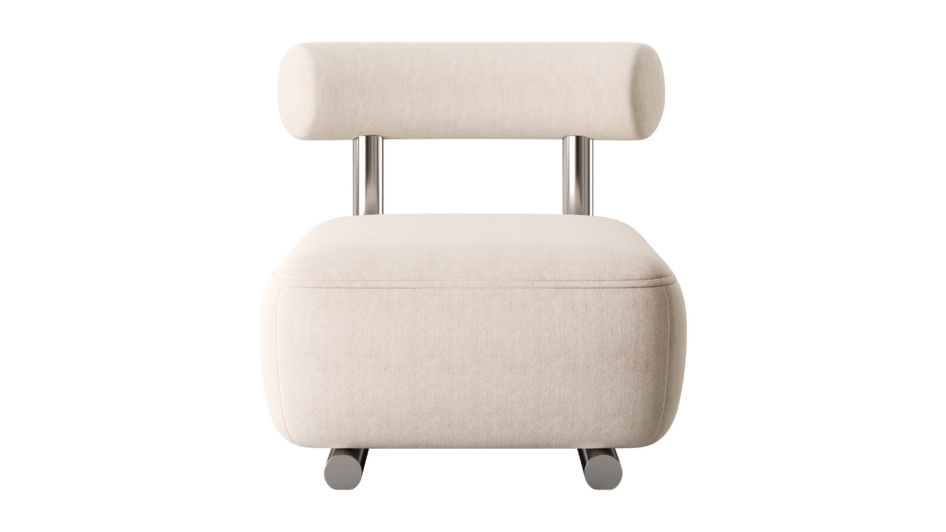 3D Model Modish Solid Color Foam Side Chair - TurboSquid 2317146