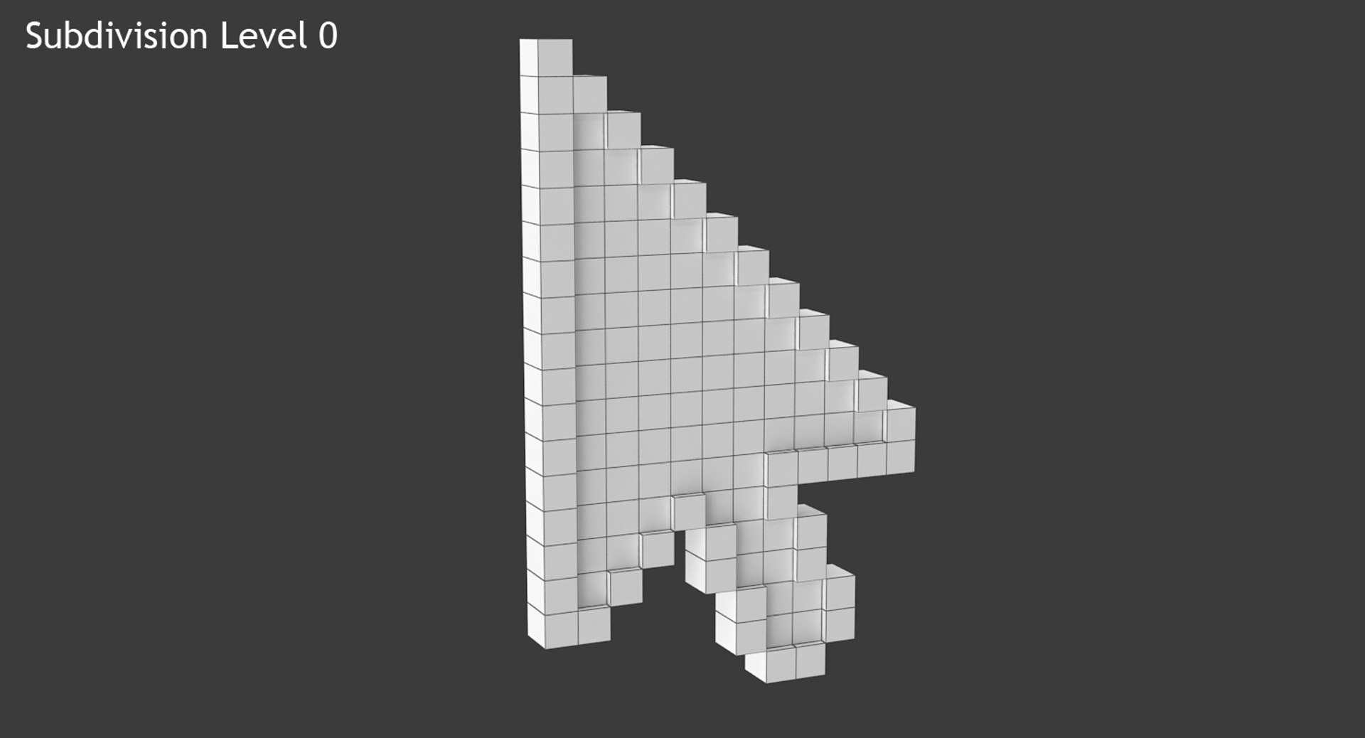 3d Arrow Hand Cursor Model