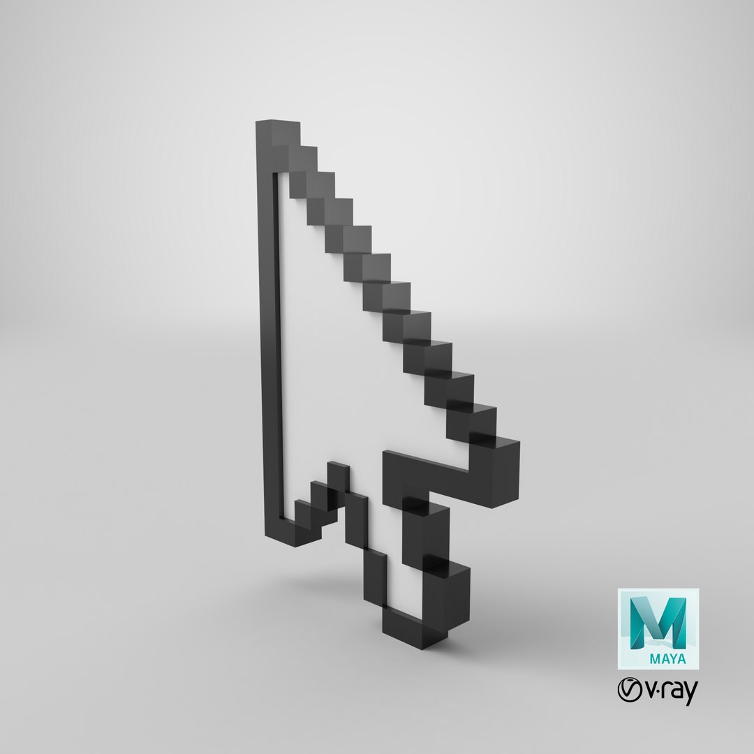 3d Arrow Hand Cursor Model