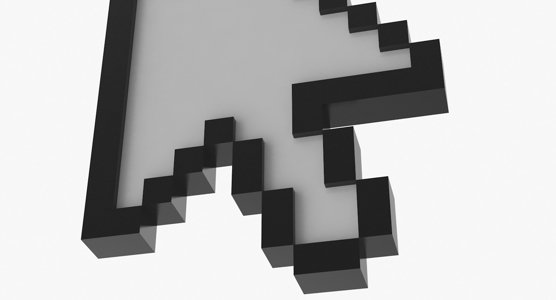 3d Arrow Hand Cursor Model