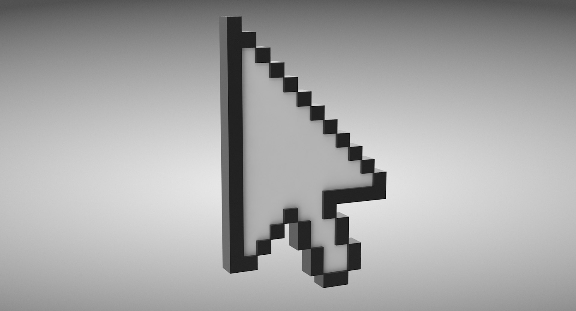 3d Arrow Hand Cursor Model