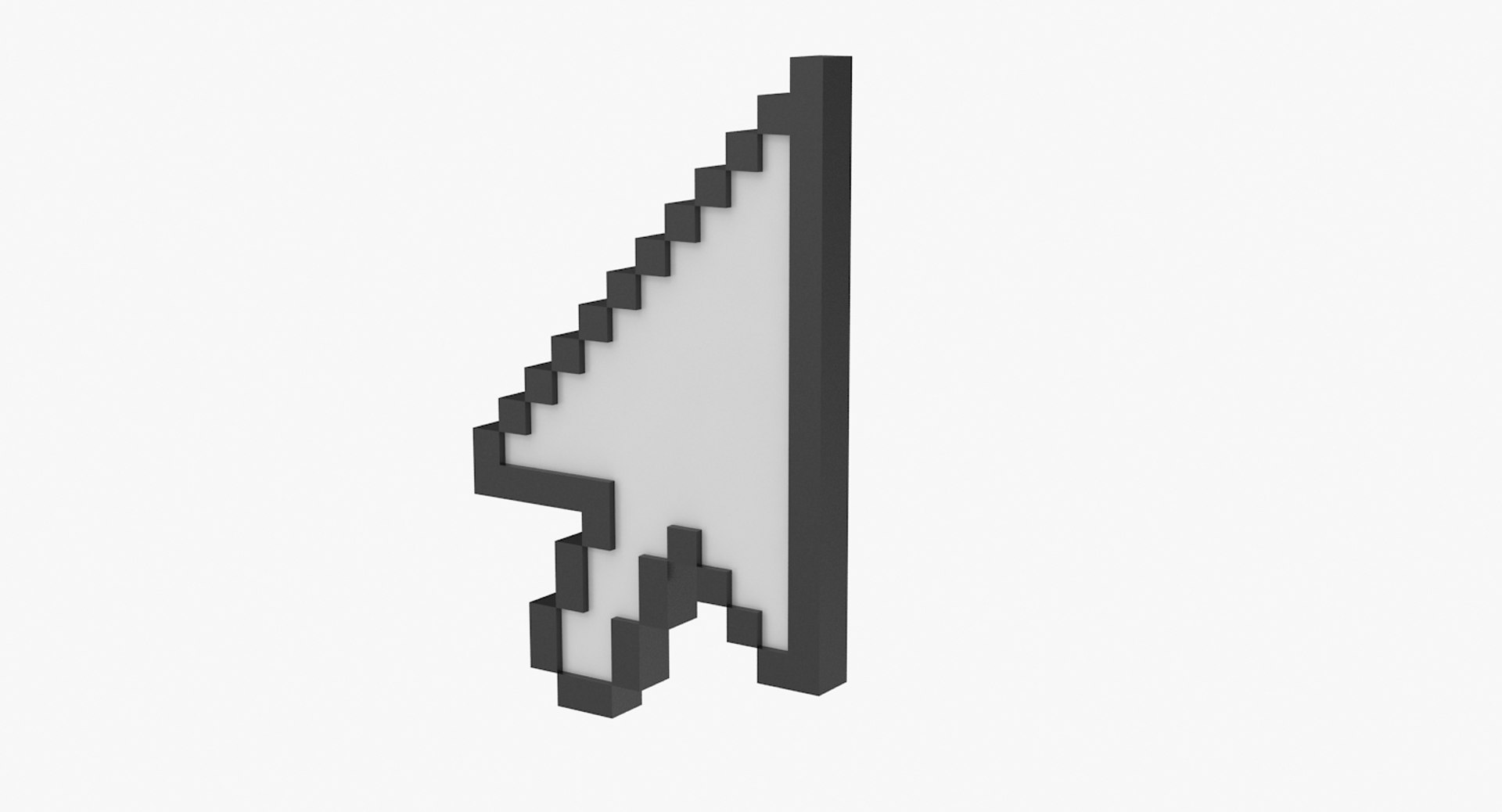 3d Arrow Hand Cursor Model
