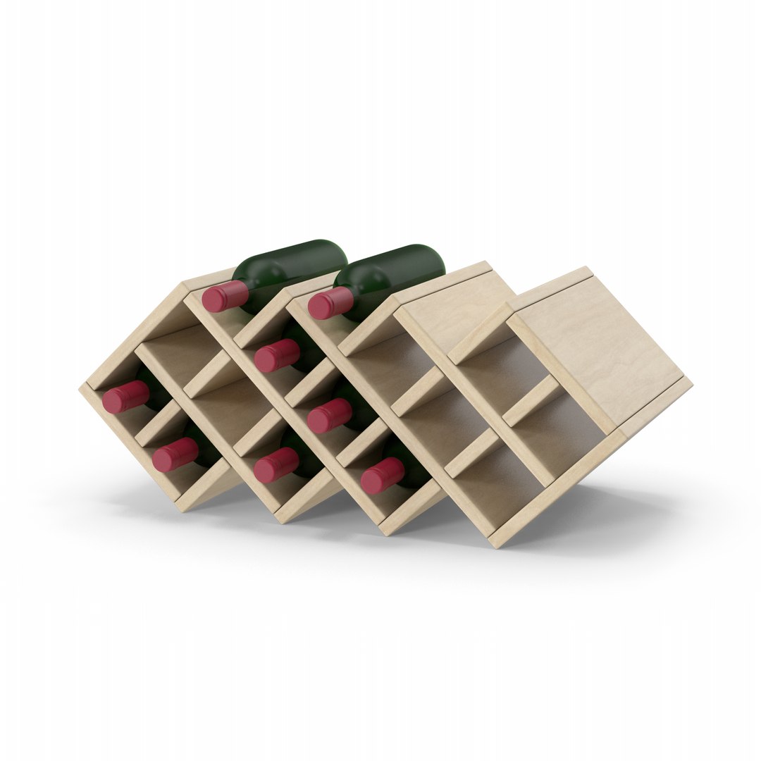 3D Wine Rack Set - TurboSquid 1896302