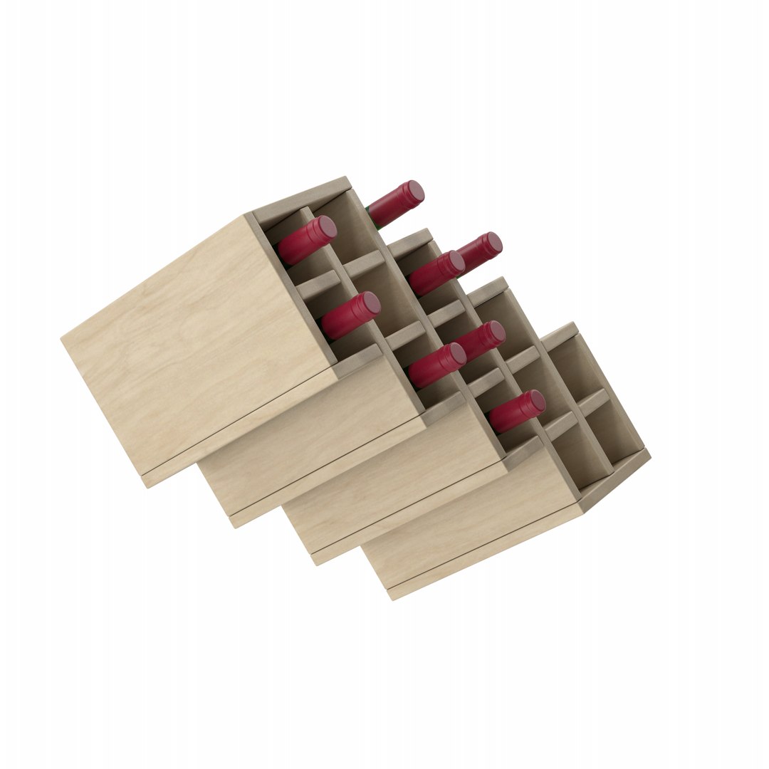 3D Wine Rack Set - TurboSquid 1896302