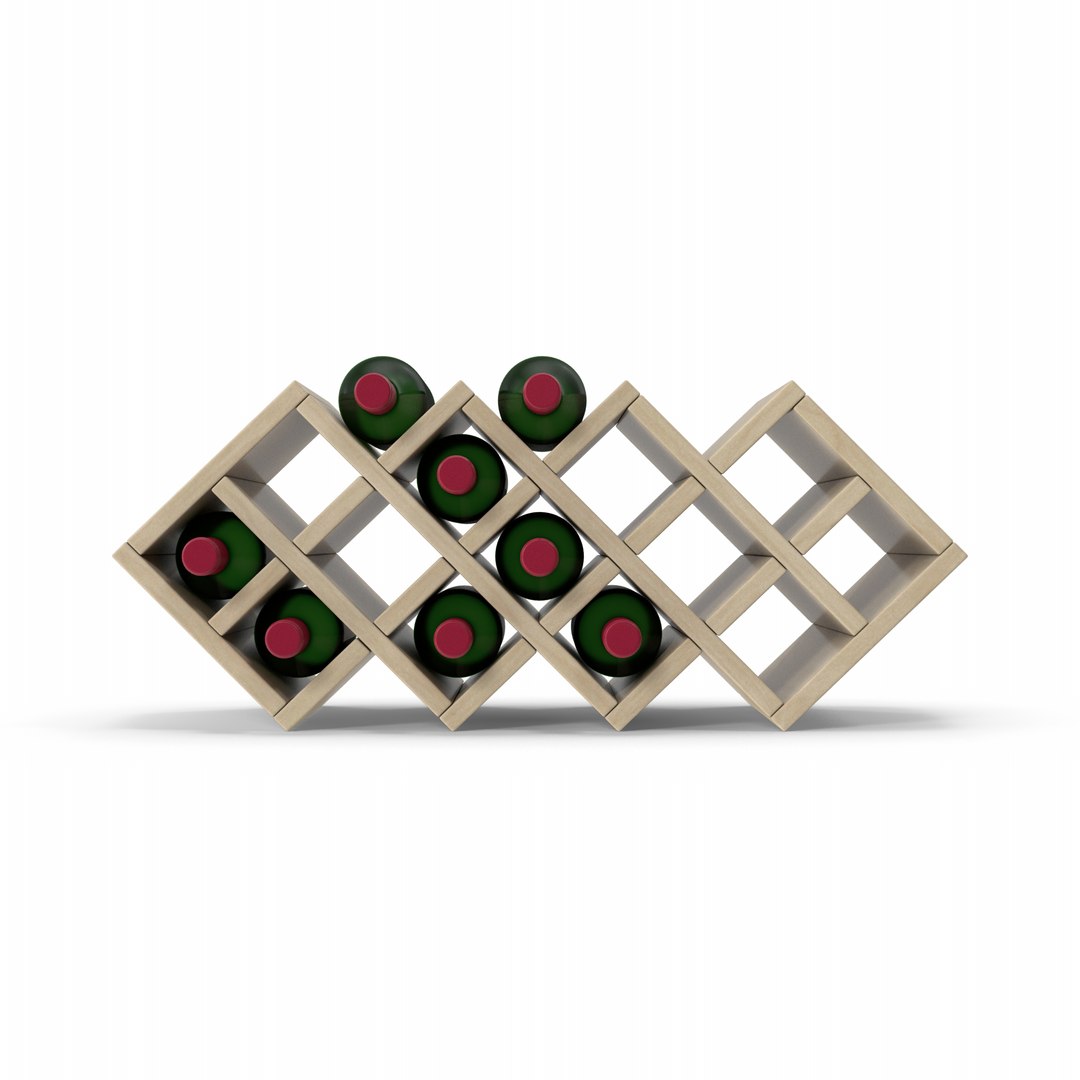 3D Wine Rack Set - TurboSquid 1896302
