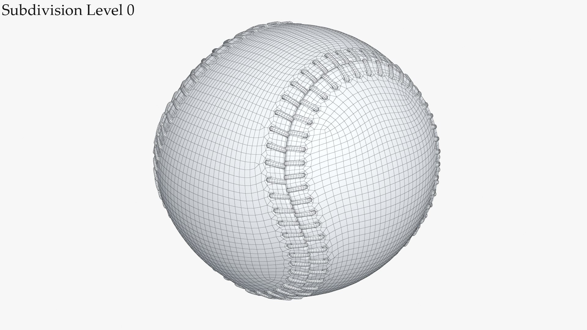 3d ball baseball model