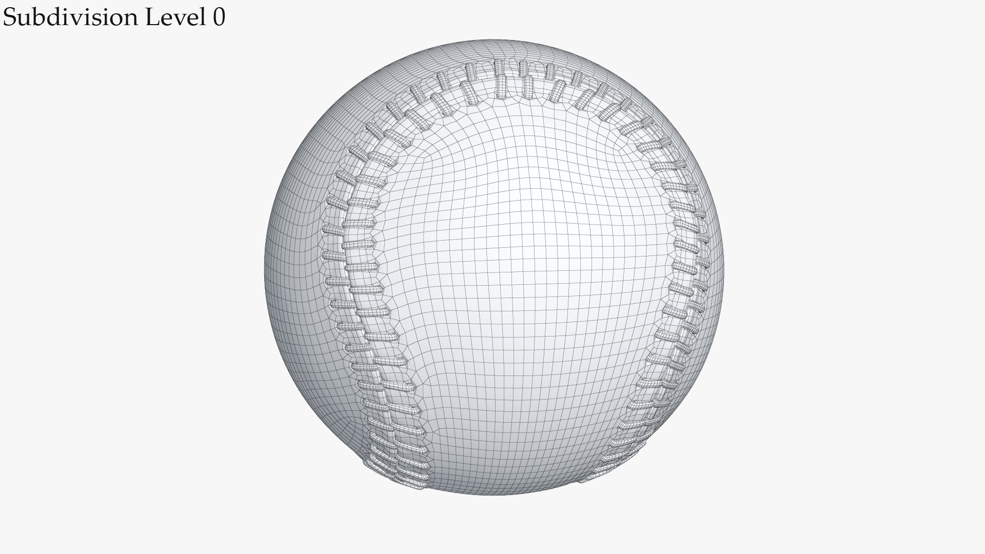 3d ball baseball model