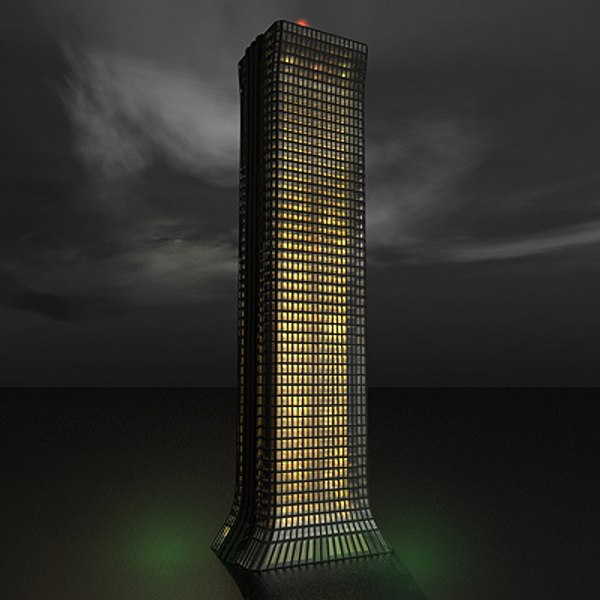 3d skyscraper window model