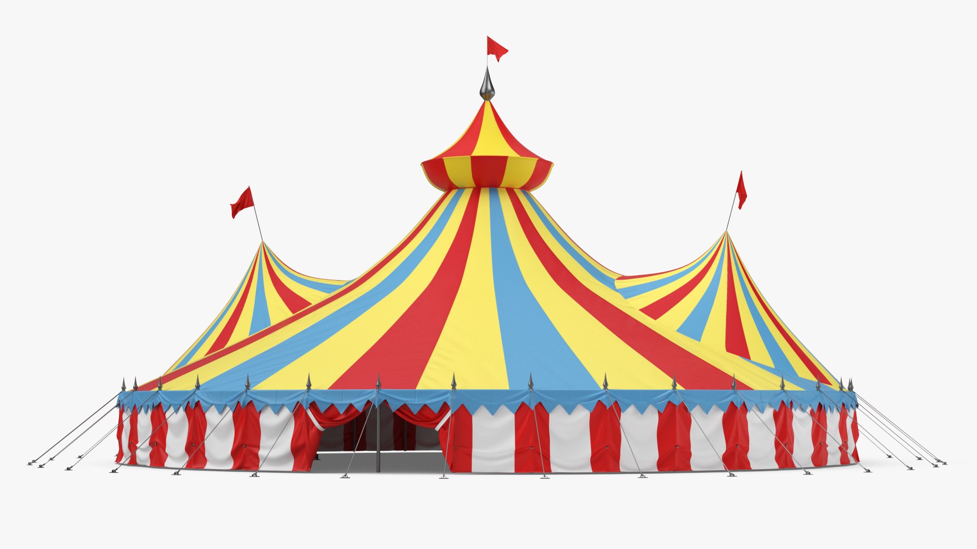 3D Round Circus Tent Multicolored - TurboSquid 2250252