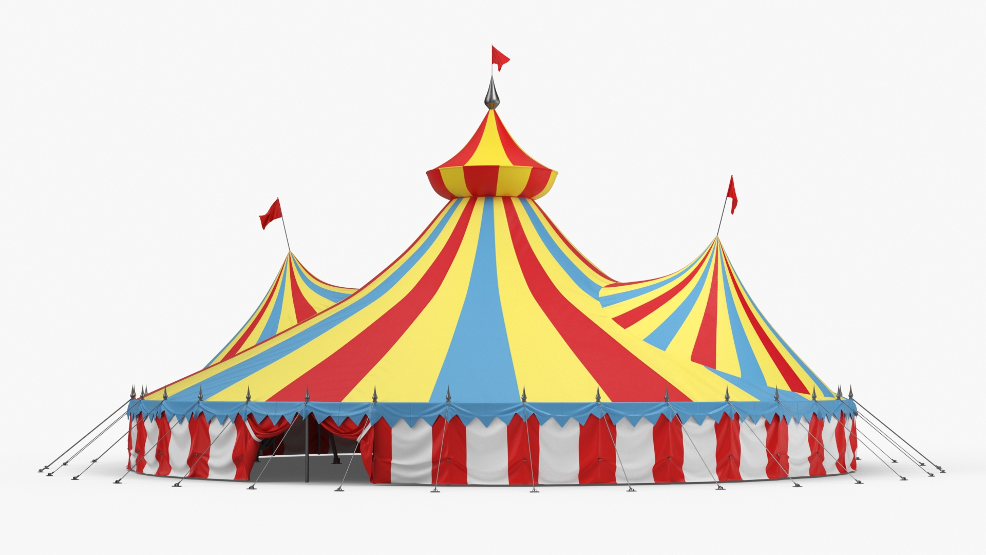 3D Round Circus Tent Multicolored - TurboSquid 2250252