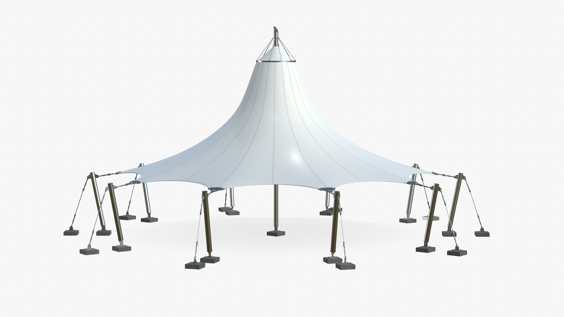 Tensile Structures Conical Arch 3D model - TurboSquid 1917099