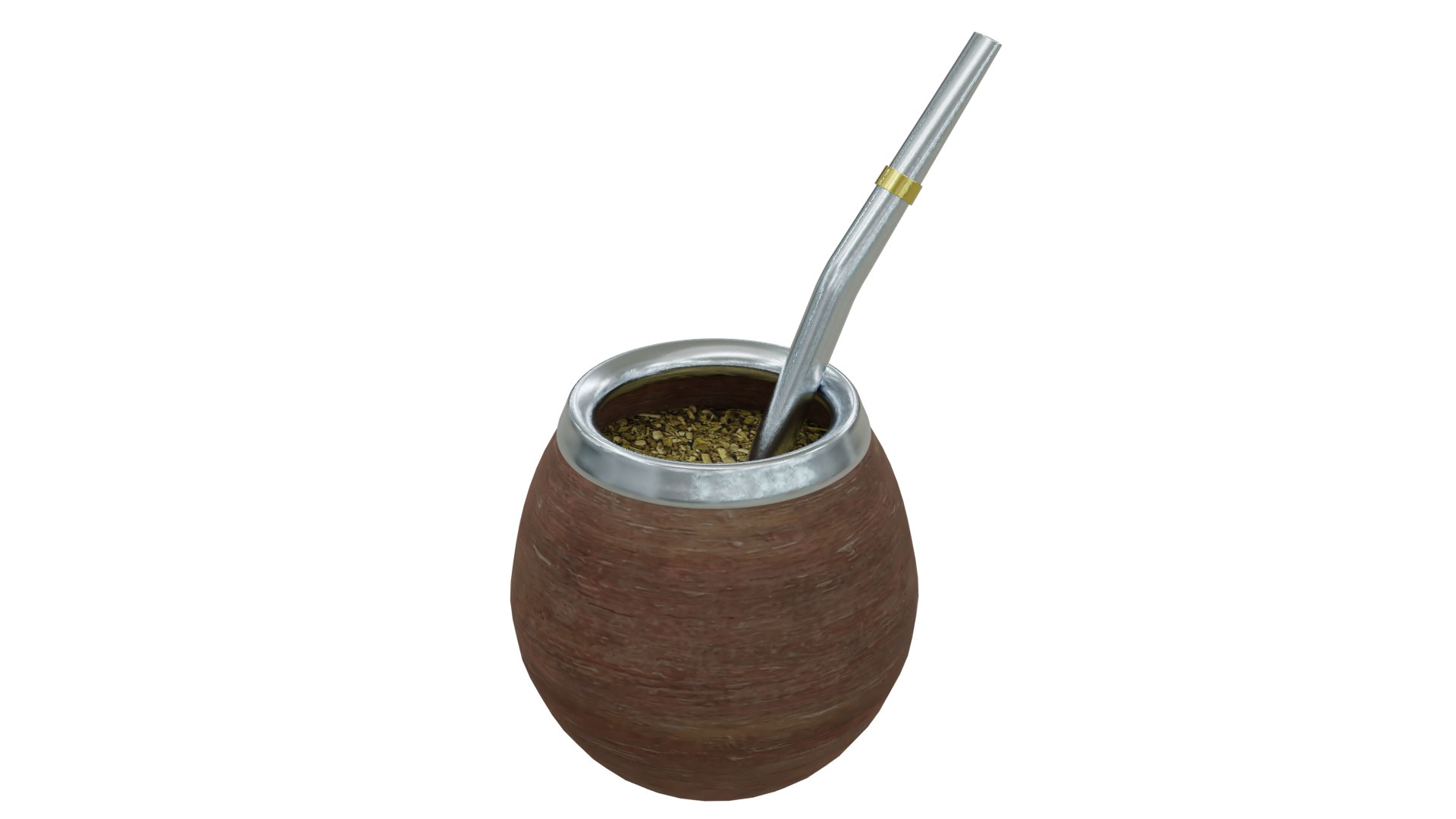 Photorealistic Mate With Straw And Yerba Mate Model - TurboSquid 1715737