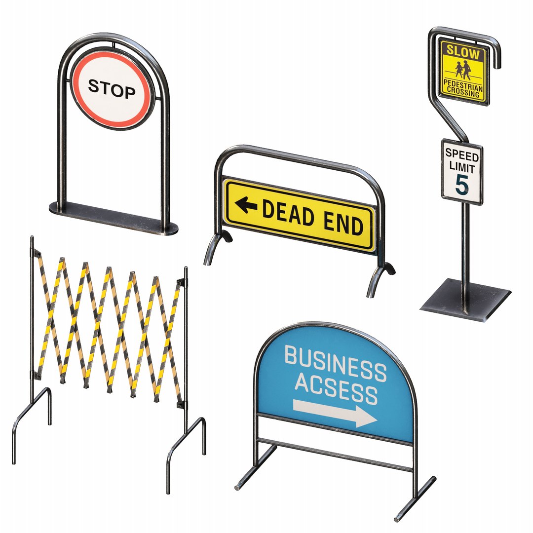 Street Signs Model - TurboSquid 2308433