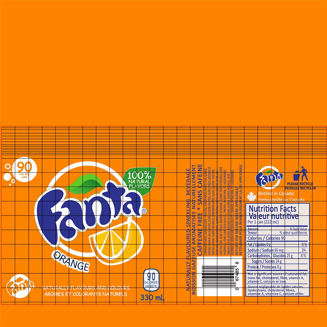 Fanta Drink Model - TurboSquid 1275194