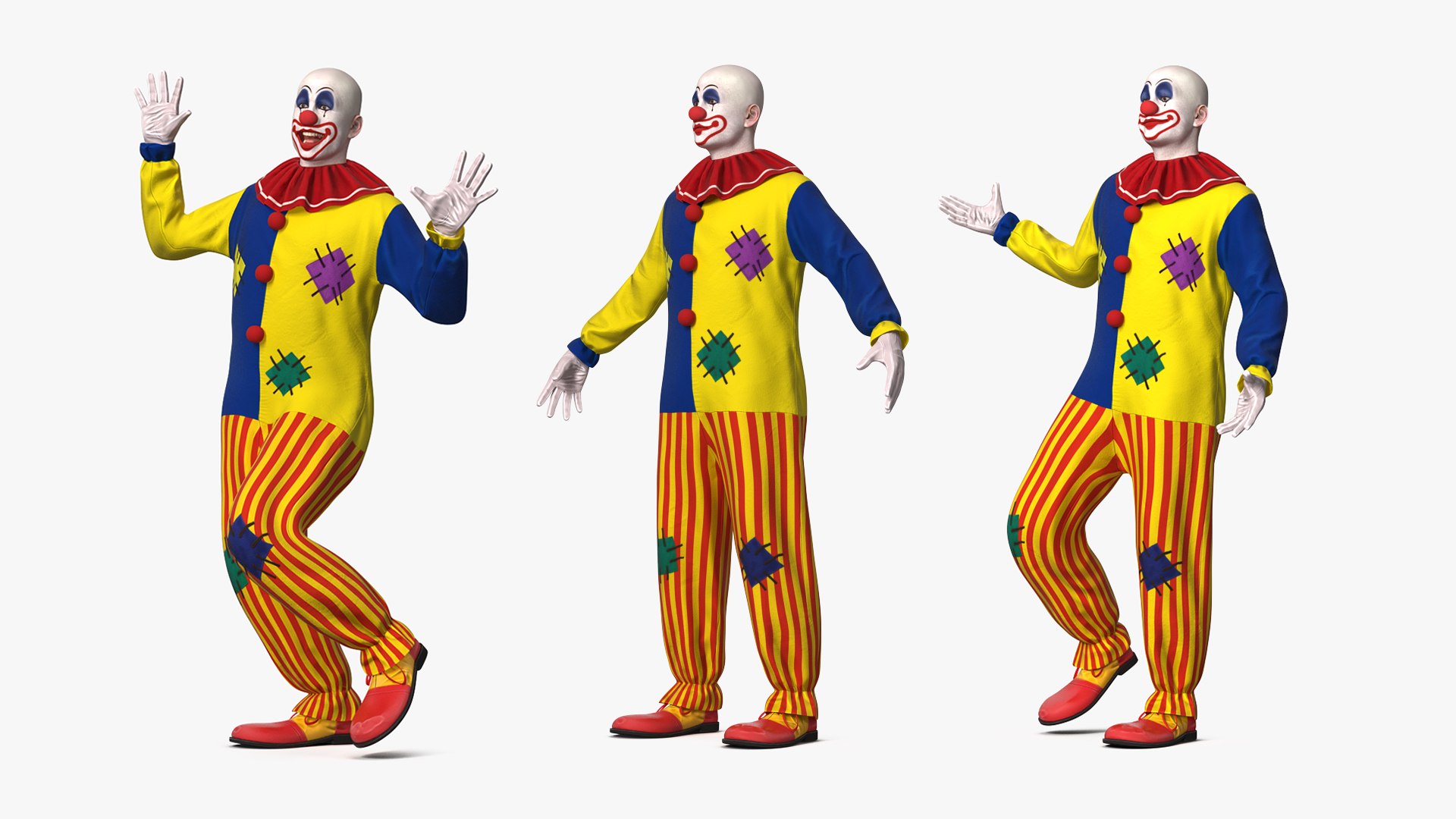 3D bald clown rigged model - TurboSquid 1602453