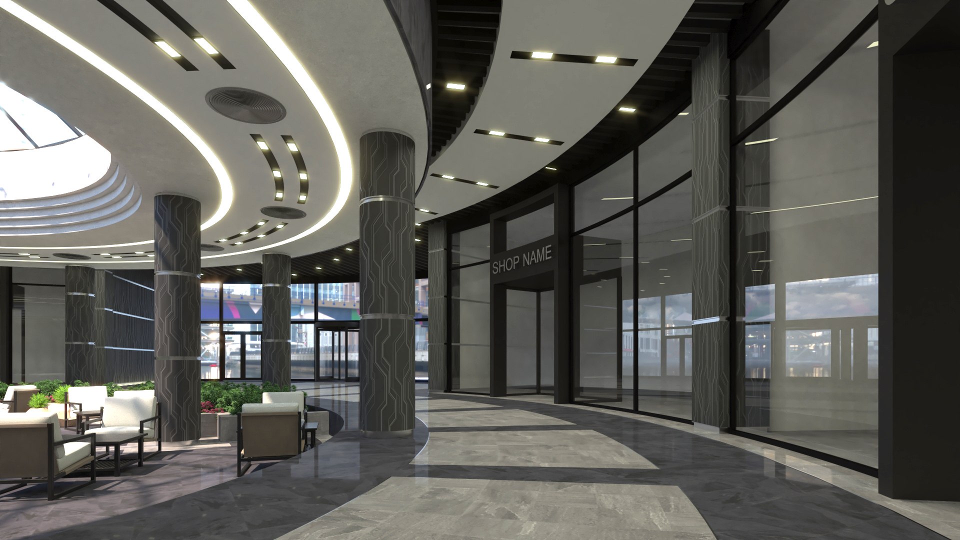 Mall Interior 3D Model - TurboSquid 2188997