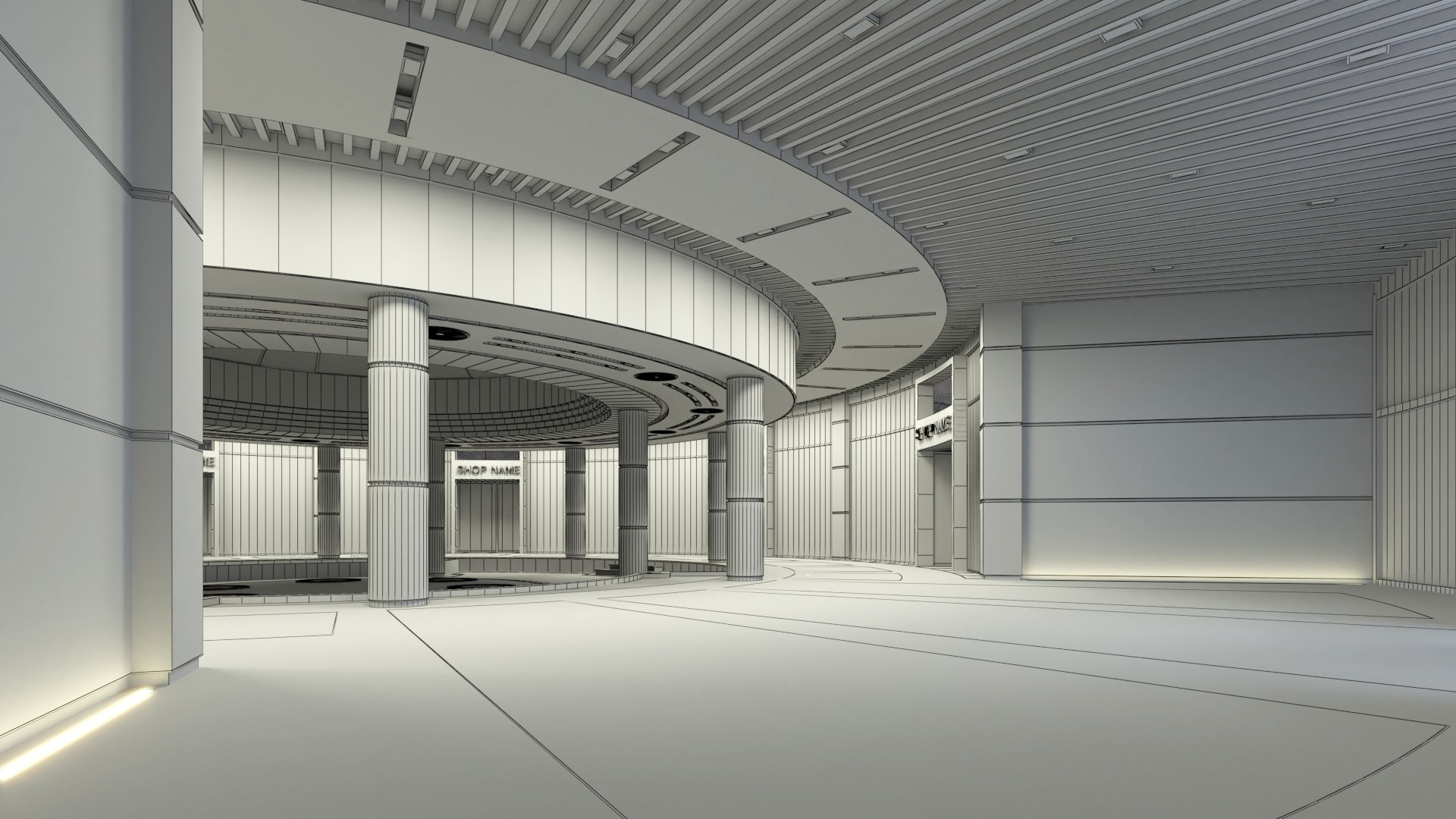 Mall Interior 3D Model - TurboSquid 2188997