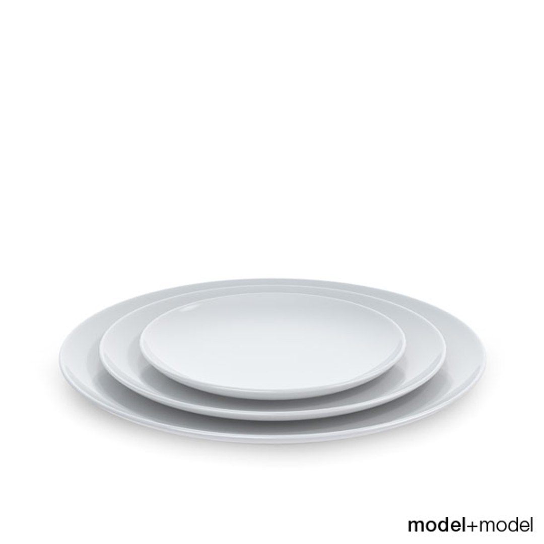 3d Plates Sets Model