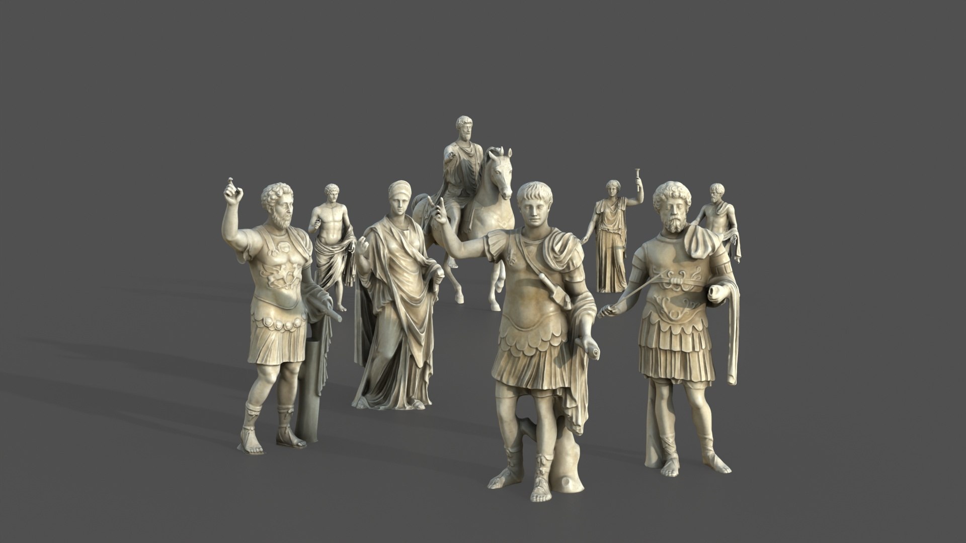 Roman Sculptures 3D Model - TurboSquid 2358127