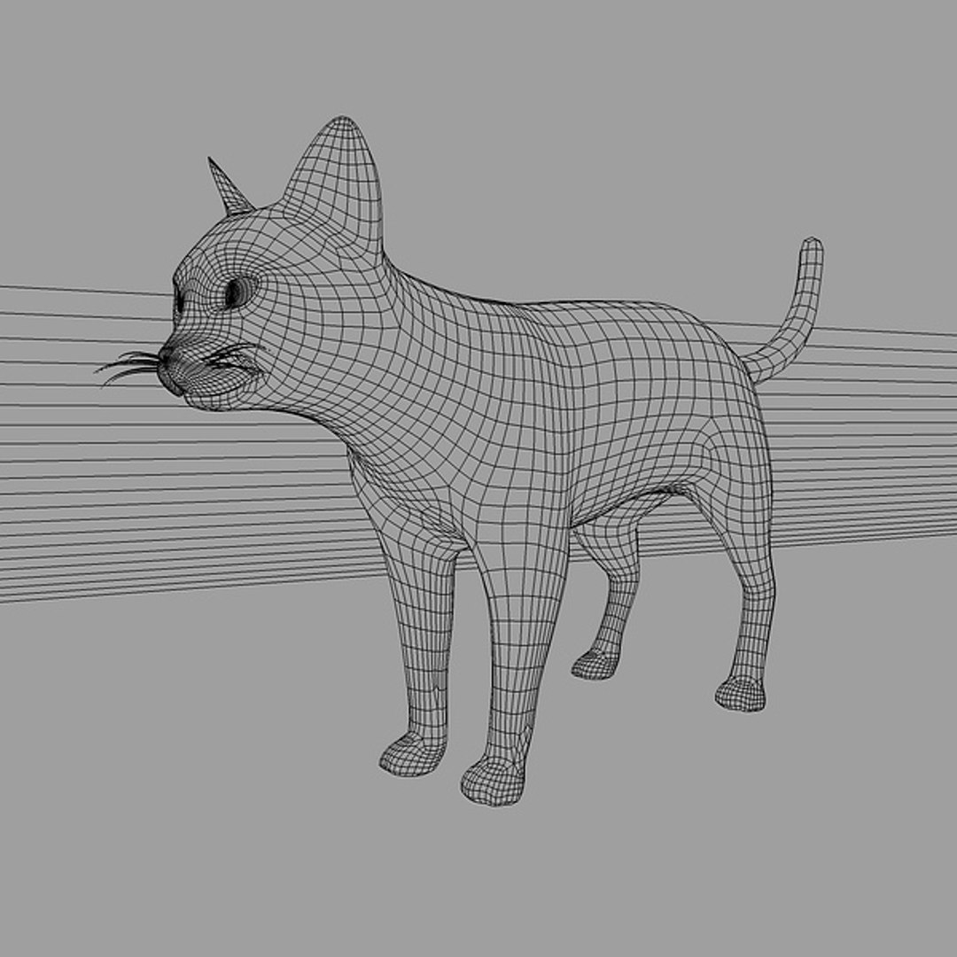 3d Dapple Cat Model