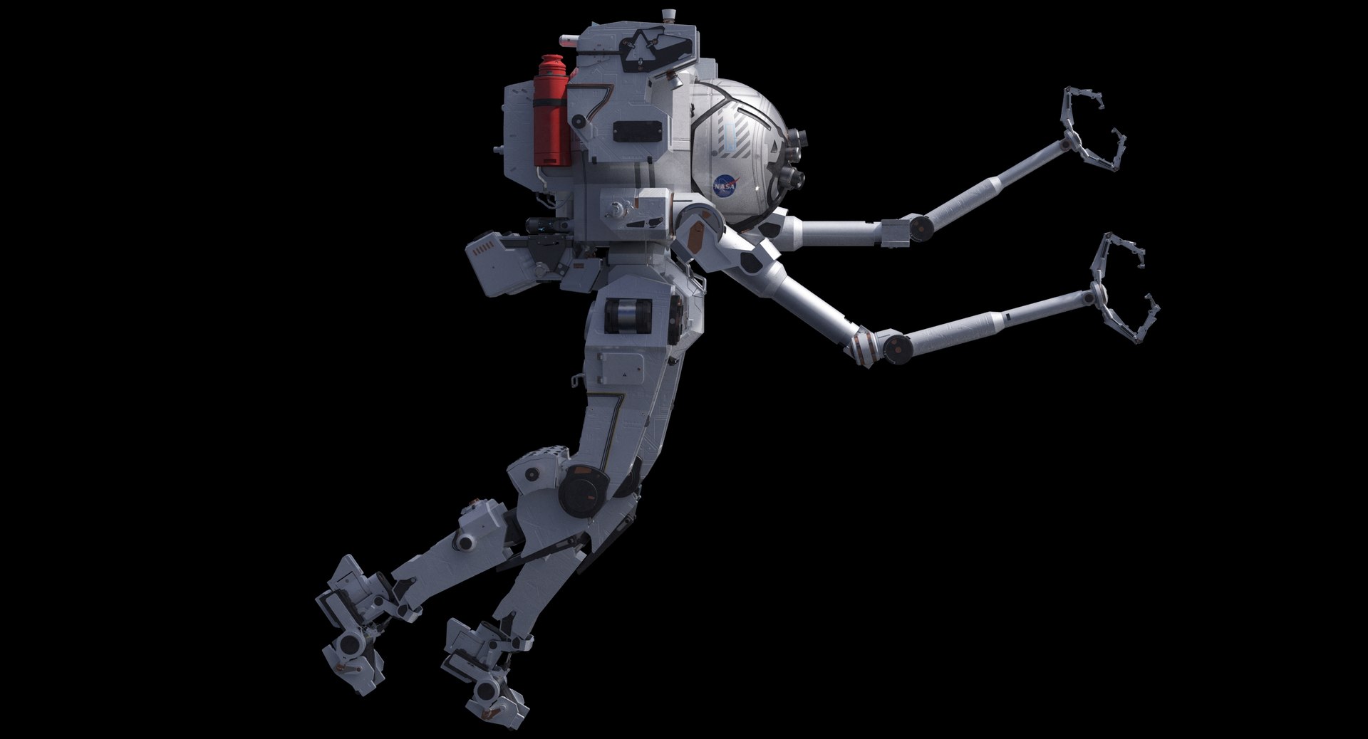 futuristic space robot nasa 3d obj