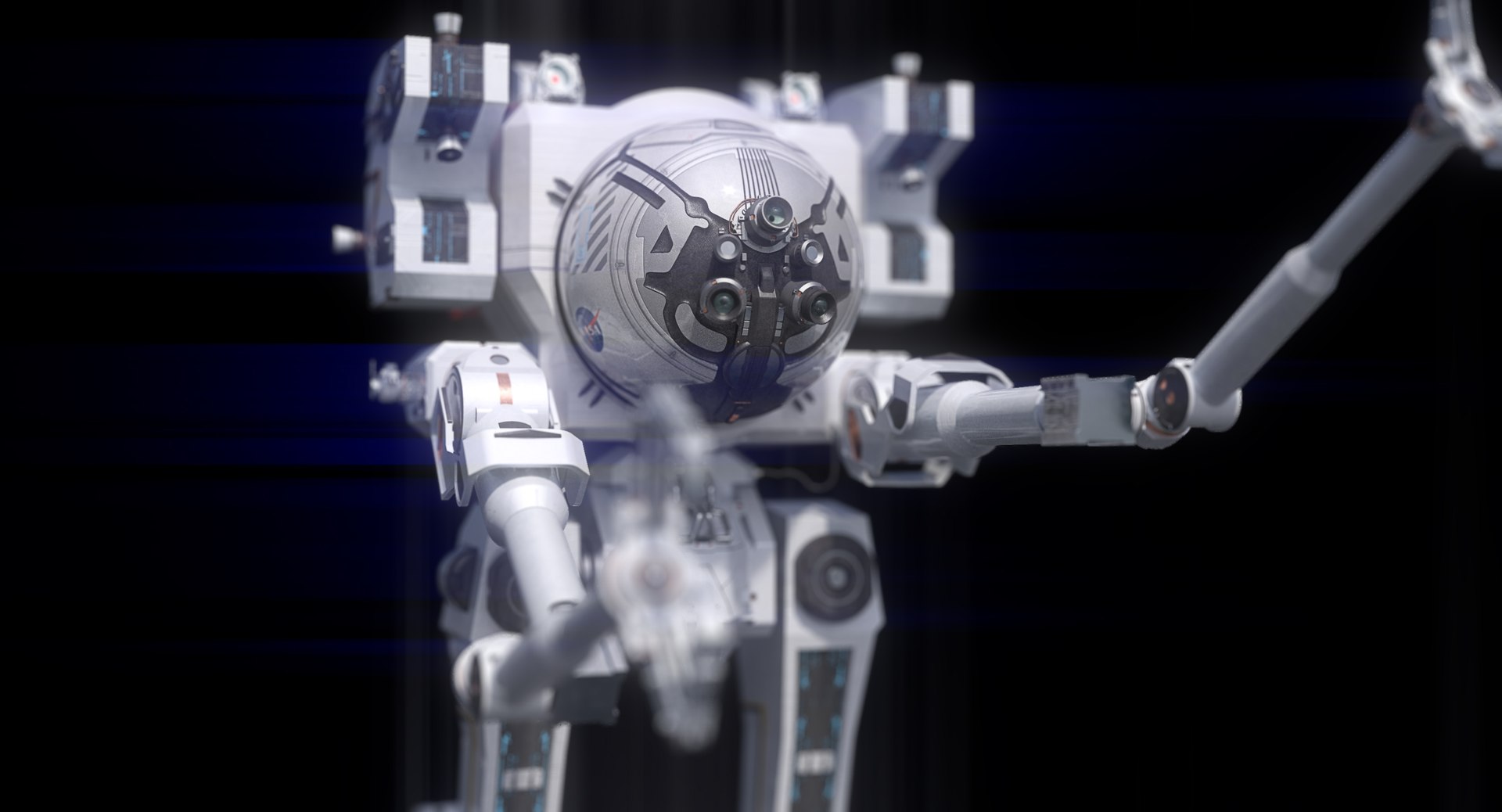 futuristic space robot nasa 3d obj