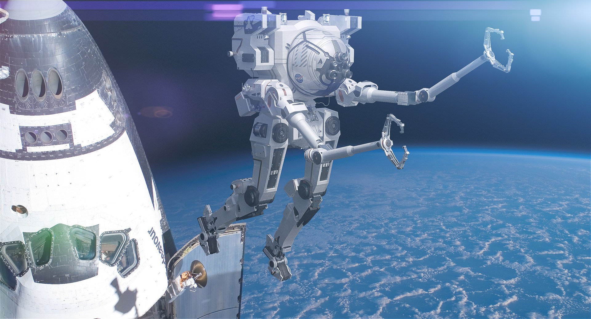 futuristic space robot nasa 3d obj
