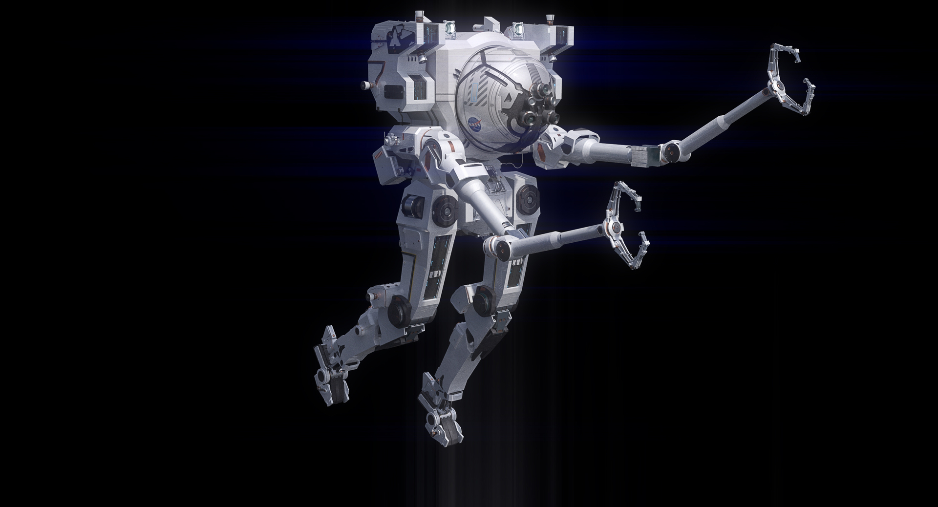 futuristic space robot nasa 3d obj