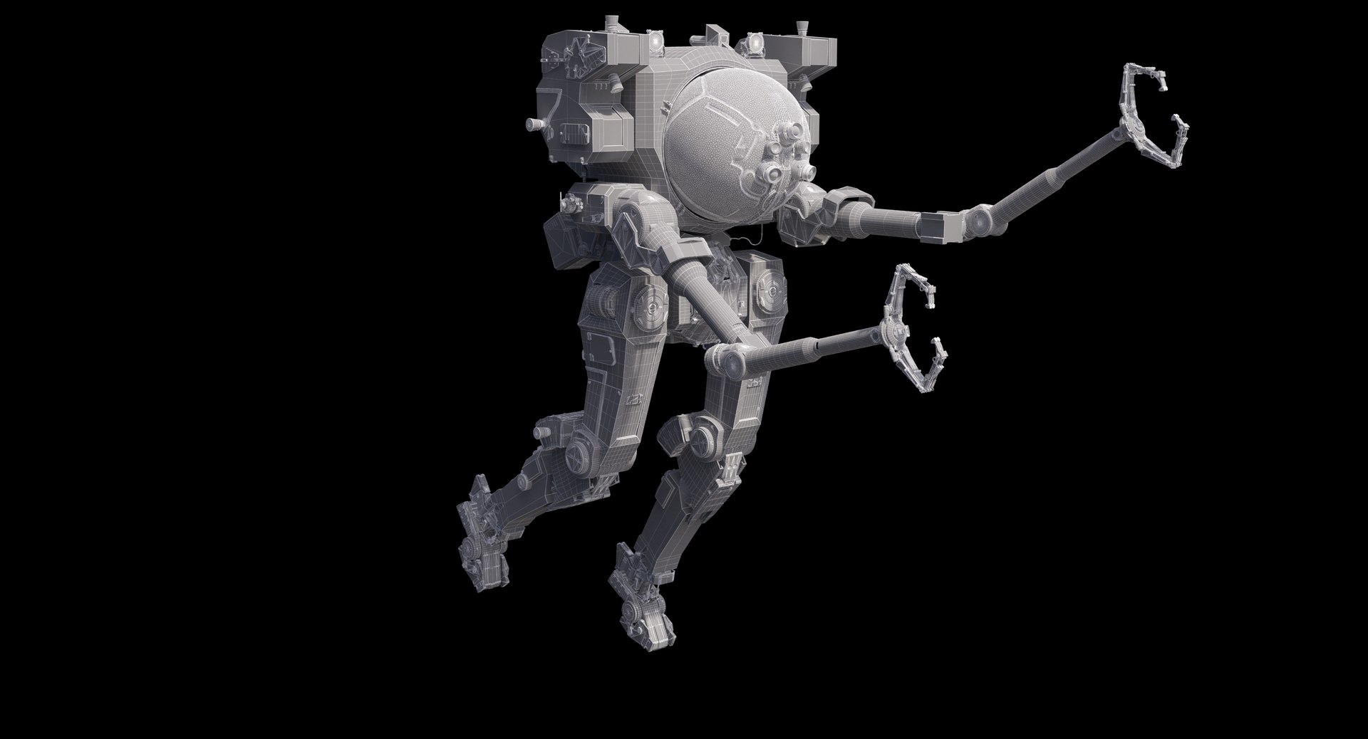 futuristic space robot nasa 3d obj