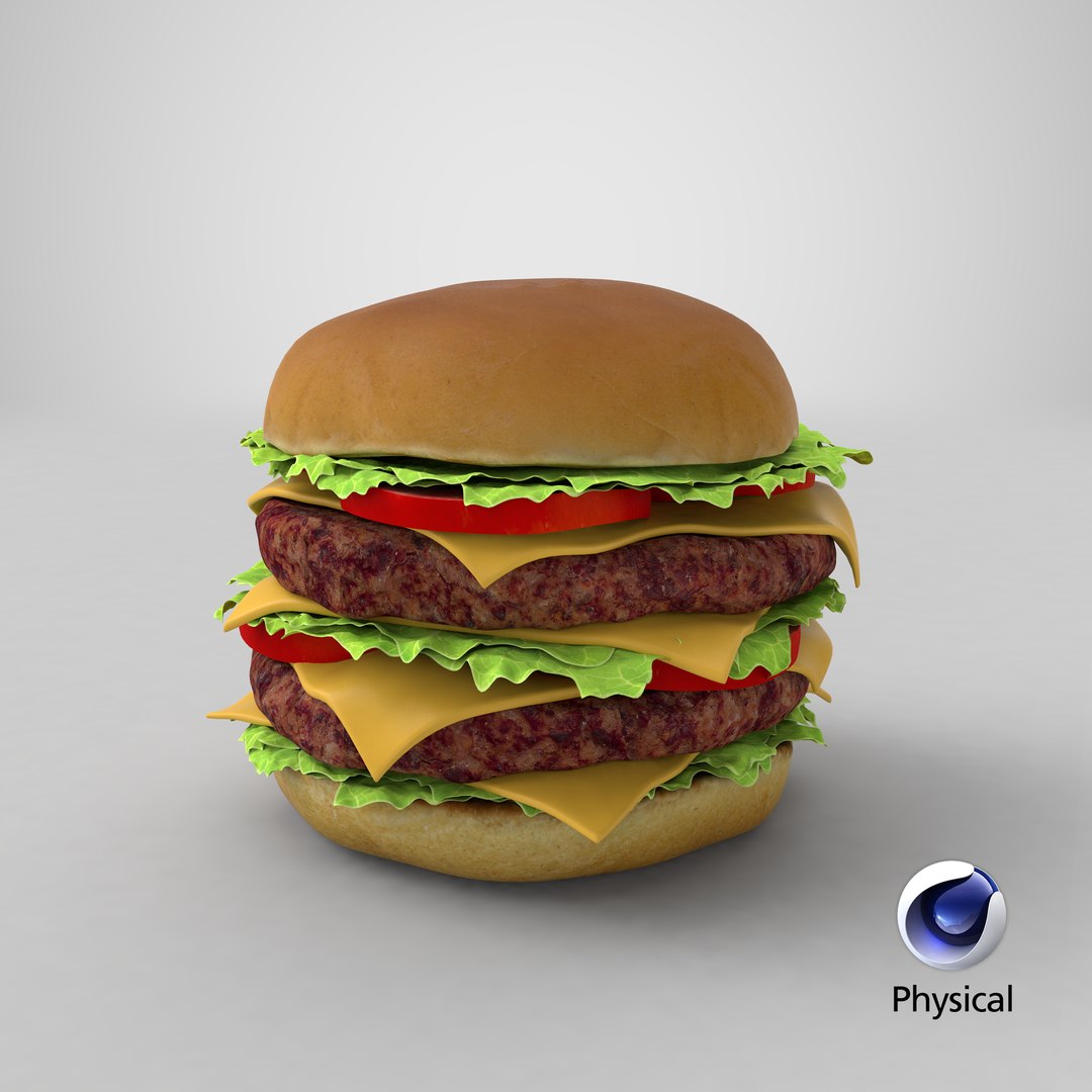 Double burger 3D model - TurboSquid 1163803