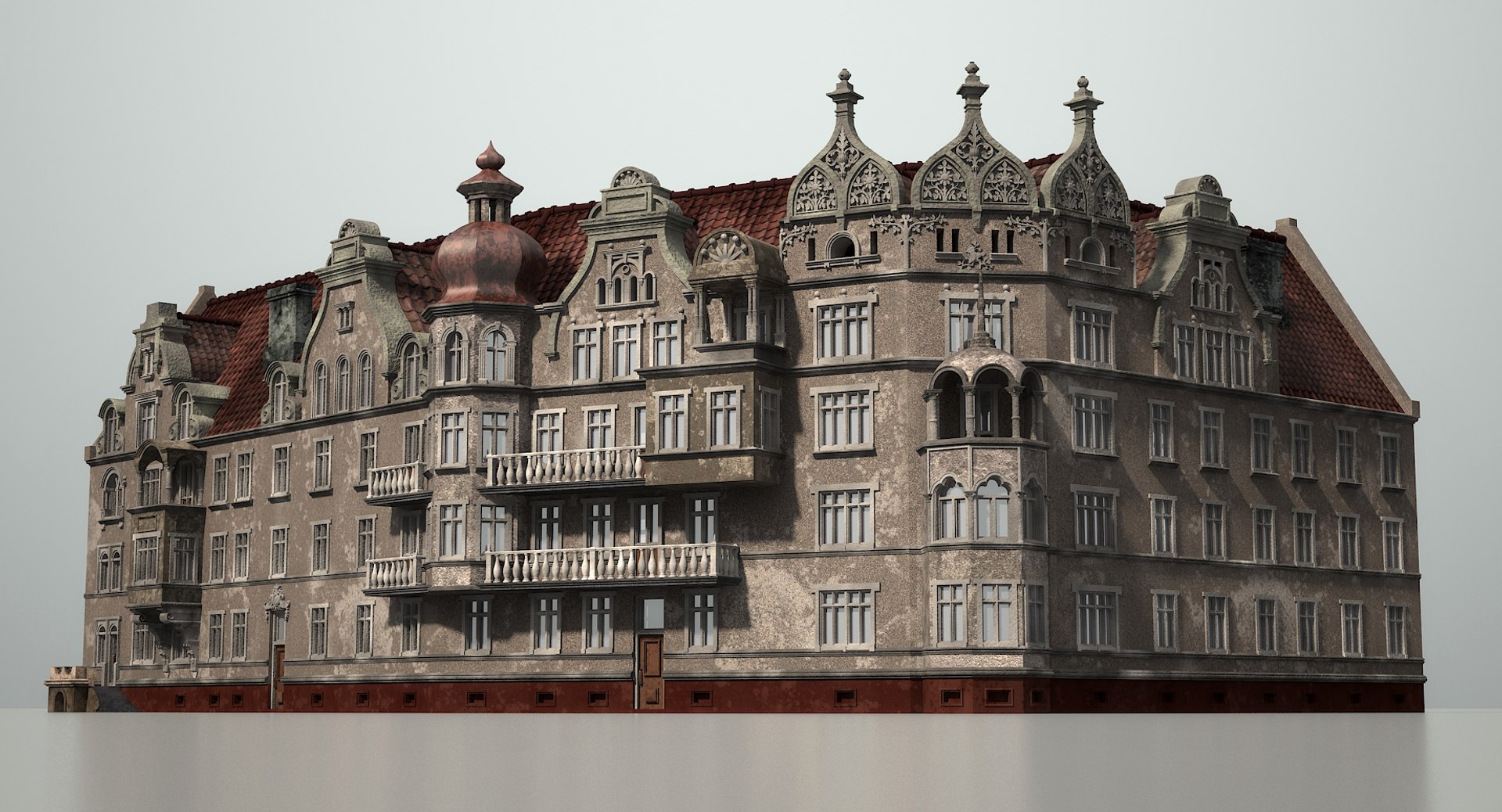 3d Model Old European House