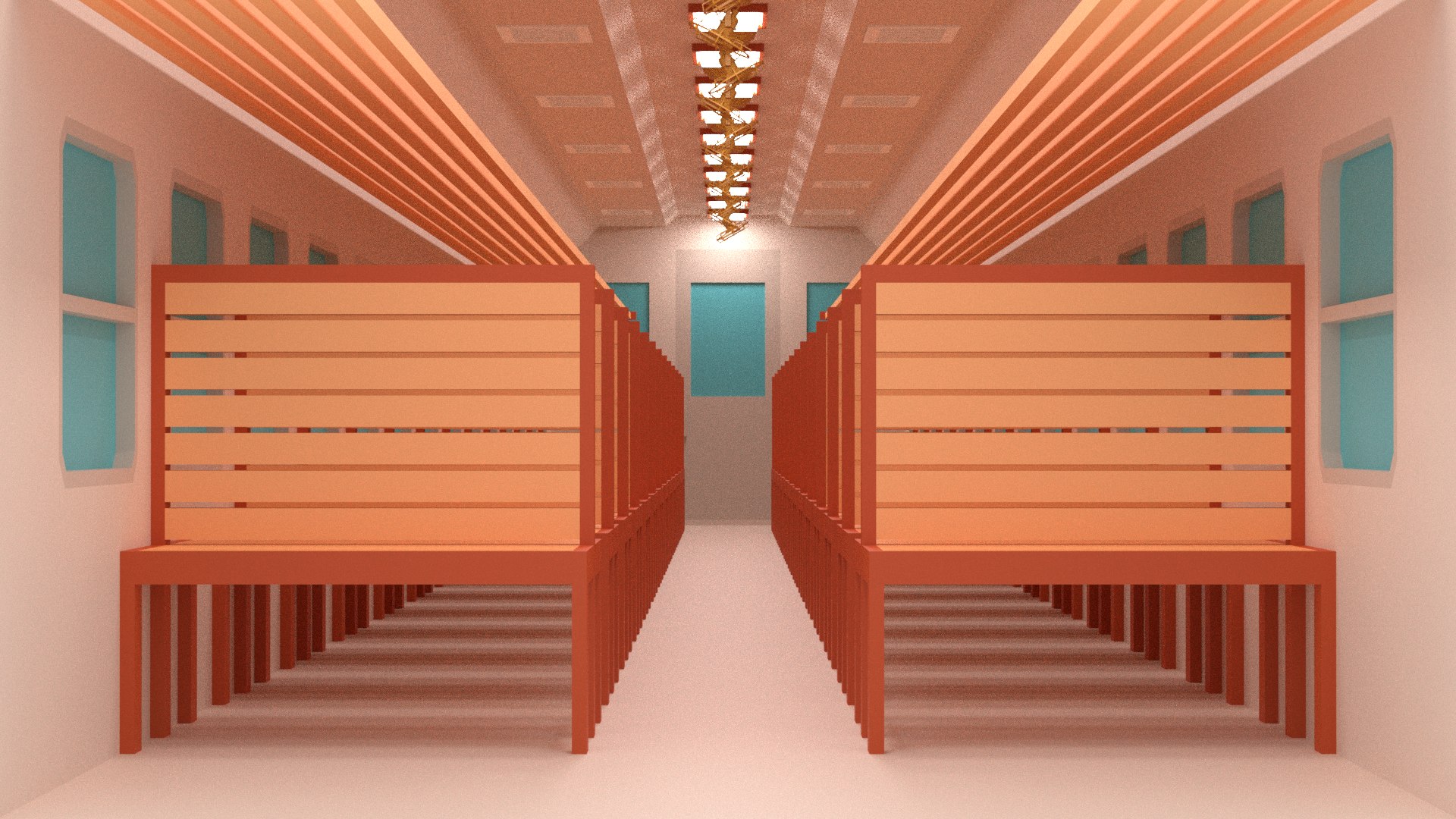 3D Cartoon Old Train Interior - TurboSquid 2320688