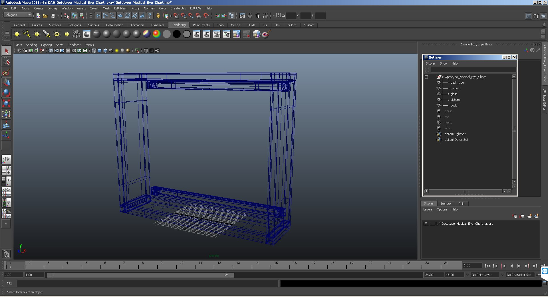3D Optotype Medical Eye Chart - TurboSquid 1279822