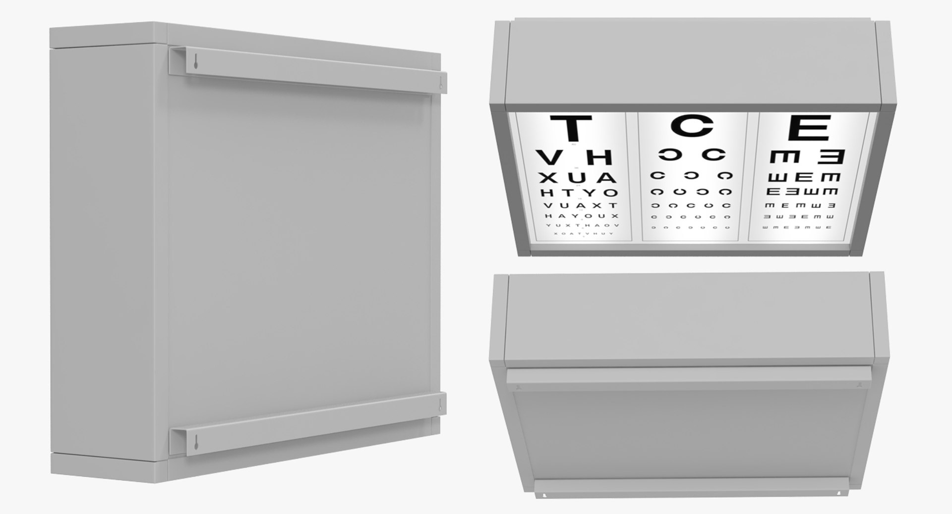 3D Optotype Medical Eye Chart - TurboSquid 1279822
