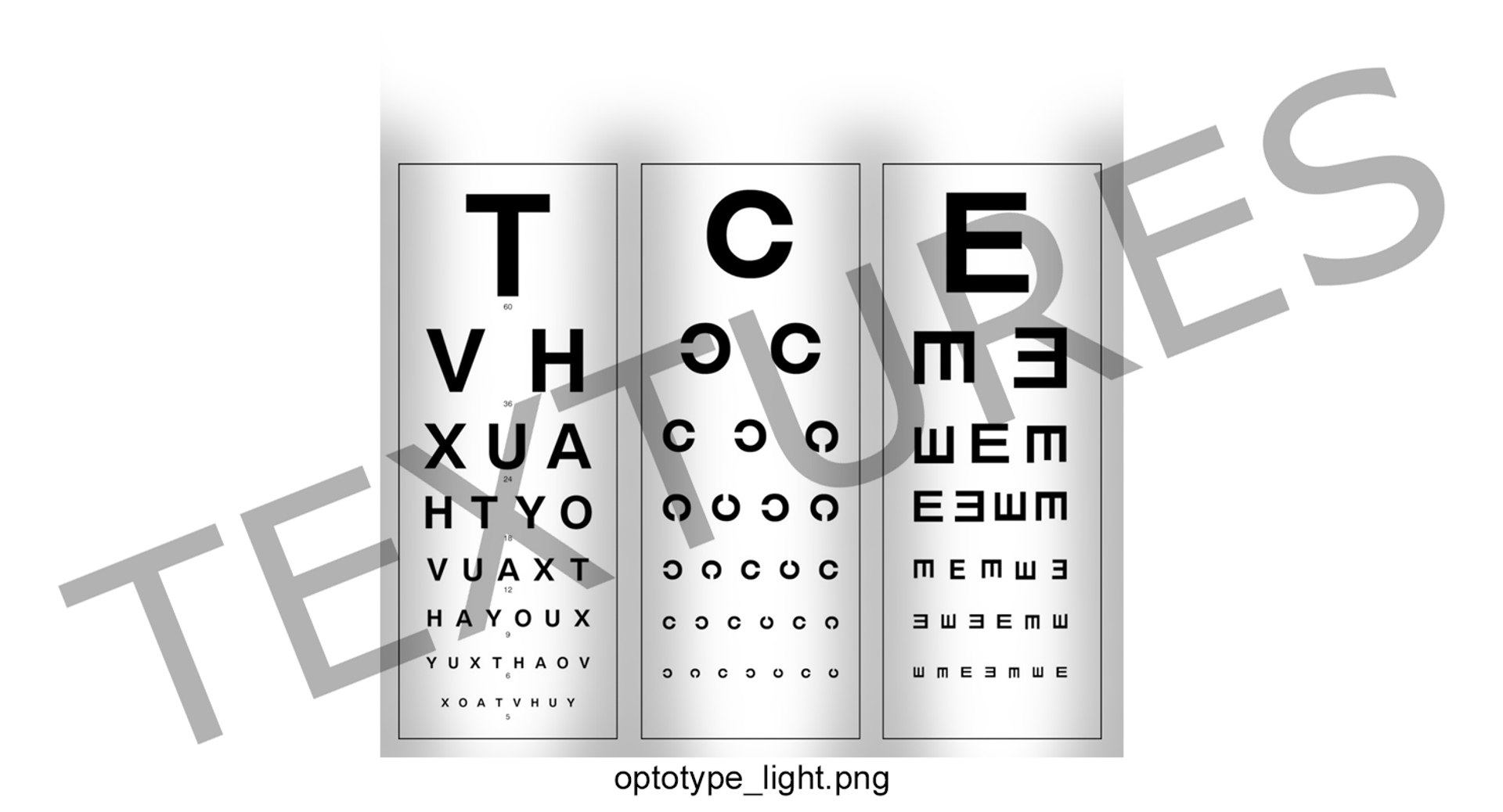 3D Optotype Medical Eye Chart - TurboSquid 1279822