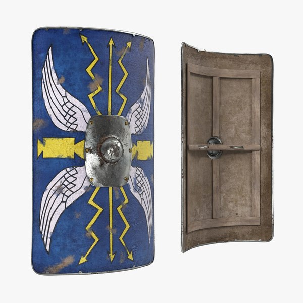 3d model roman shield