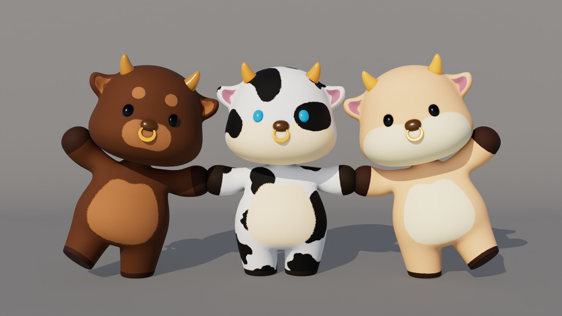 3D Rigged Cartoon Cow - TurboSquid 2175197