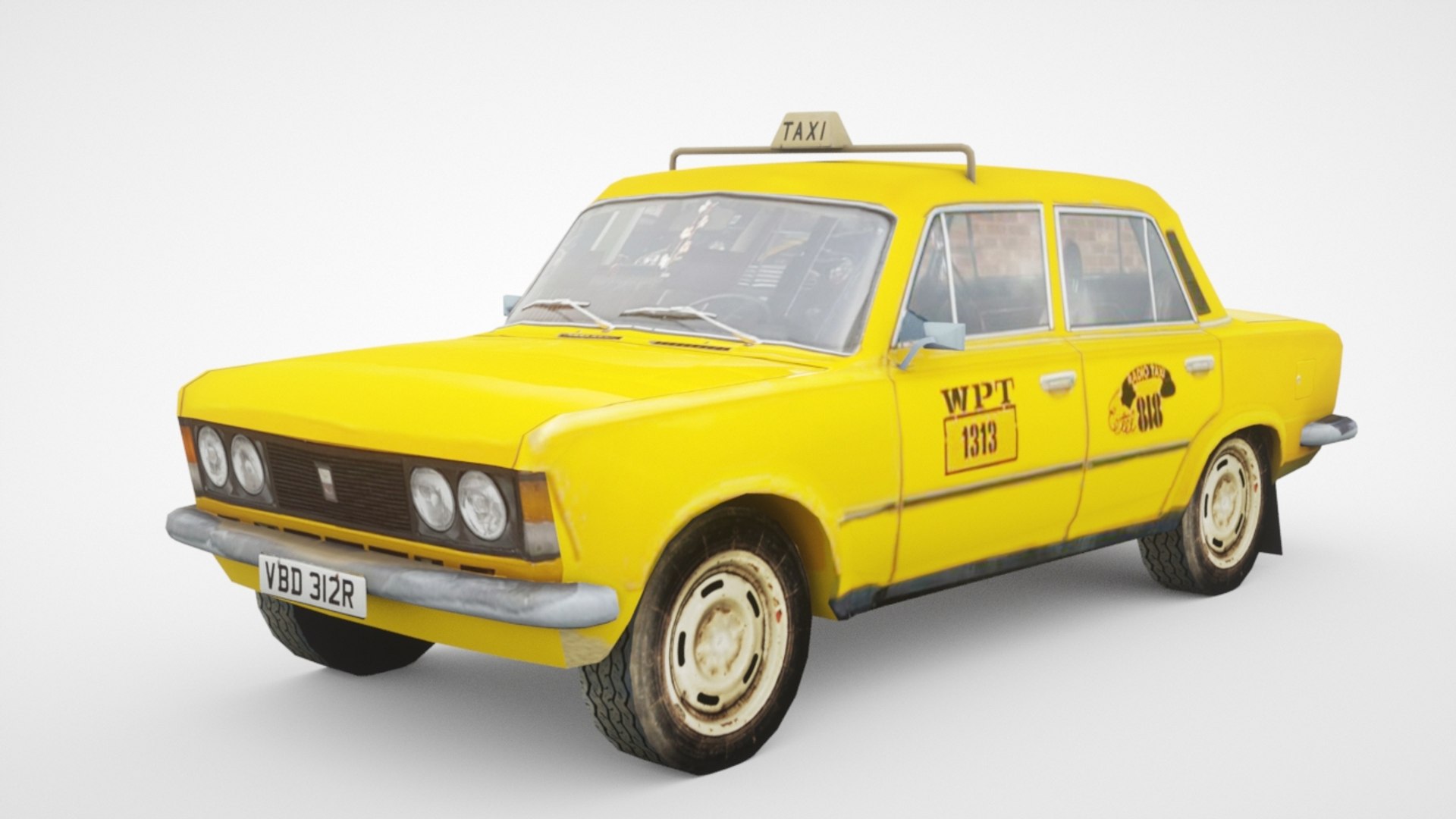 Polski Taxi Fiat 125p 3D - TurboSquid 1377918