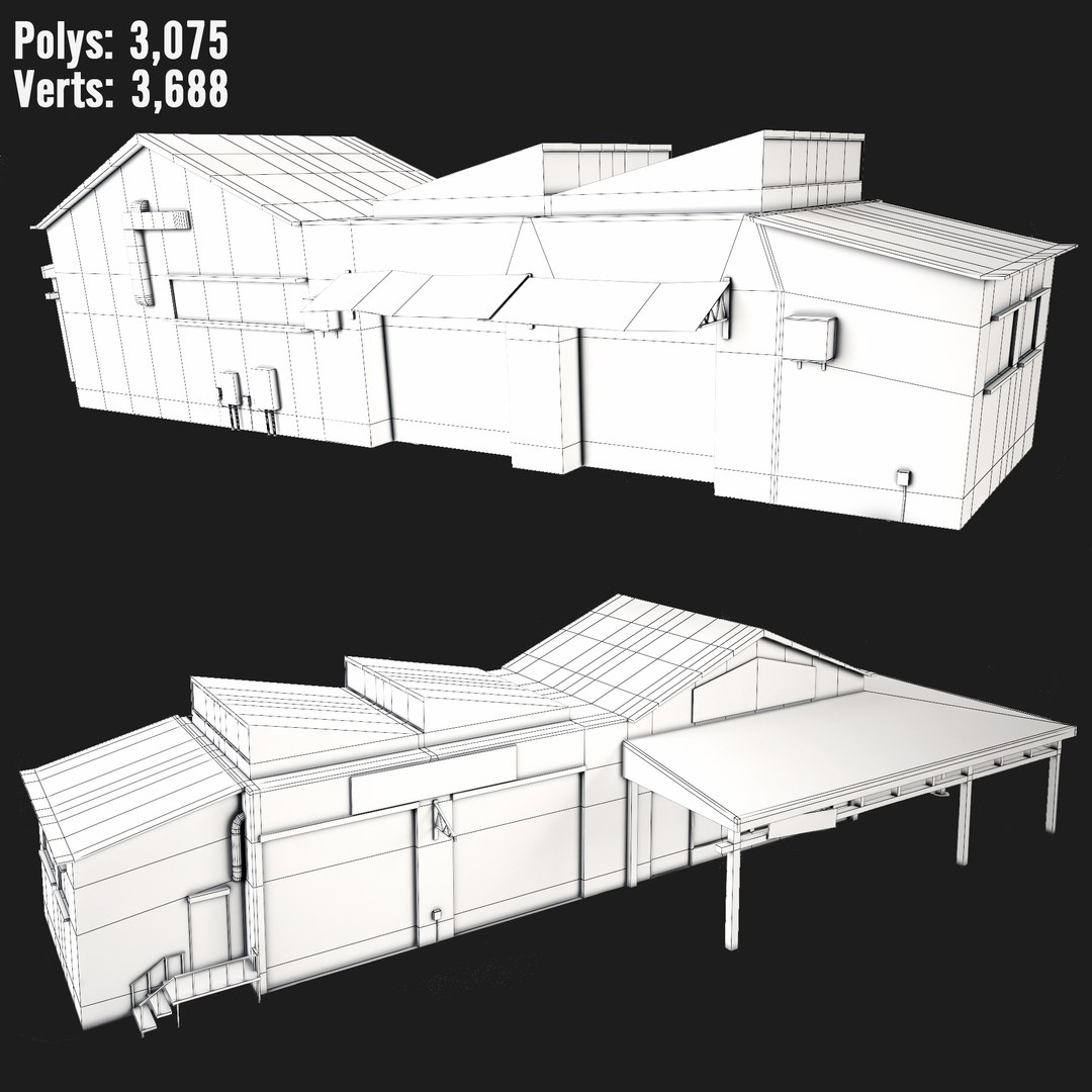3D Suburban Auto Service Model - TurboSquid 1589993