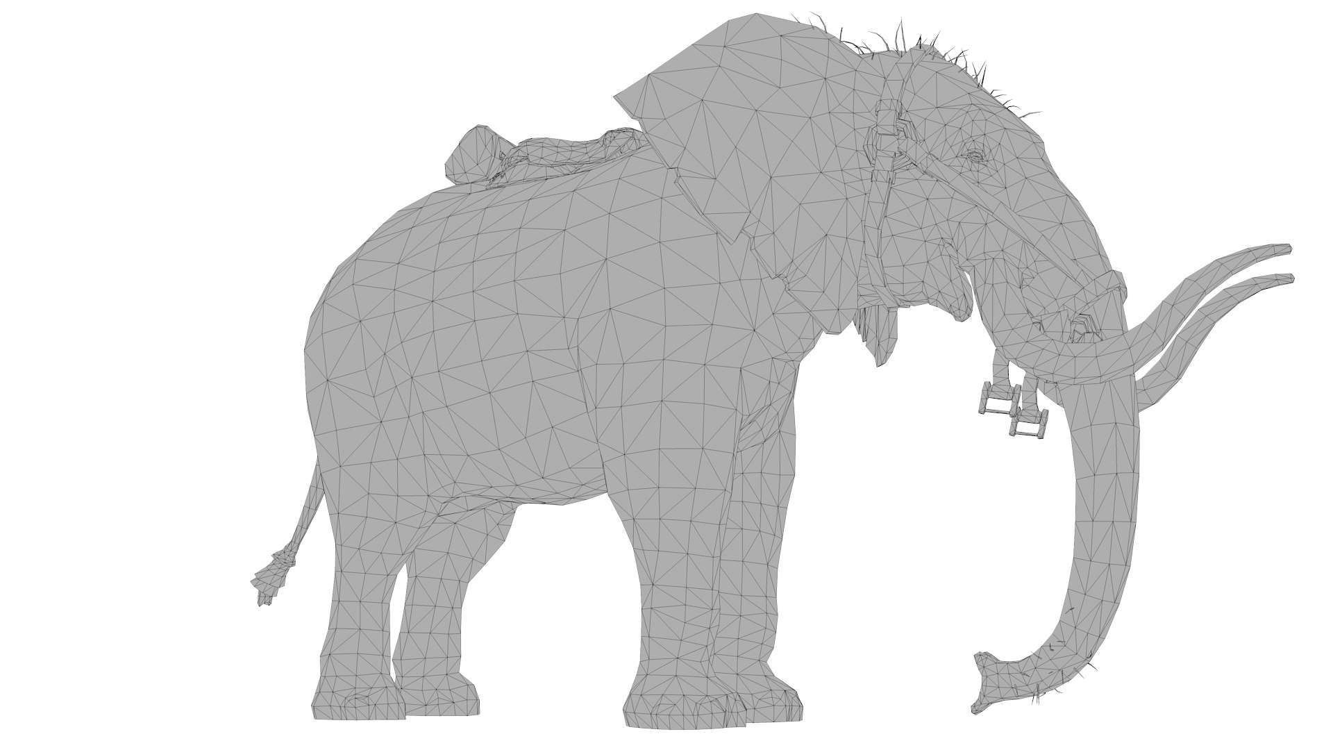 3D Model Ancient War Elephant 3D Model Realistic Fantasy Creature With ...