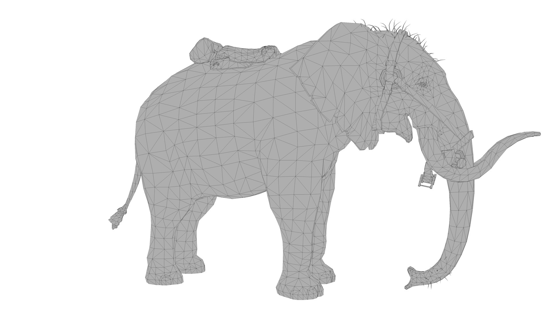 3D Model Ancient War Elephant 3D Model Realistic Fantasy Creature With ...