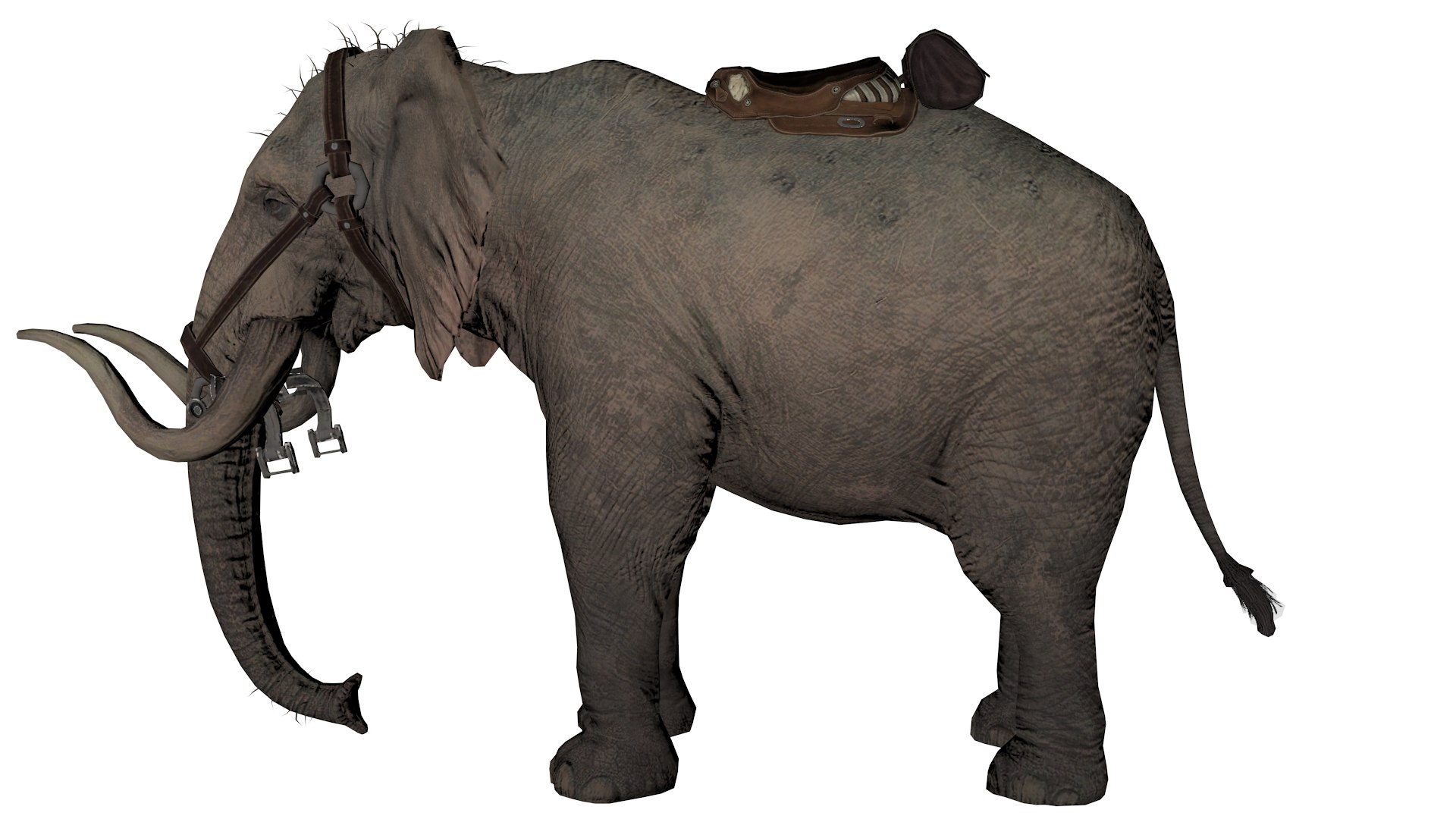 3D Model Ancient War Elephant 3D Model Realistic Fantasy Creature With ...