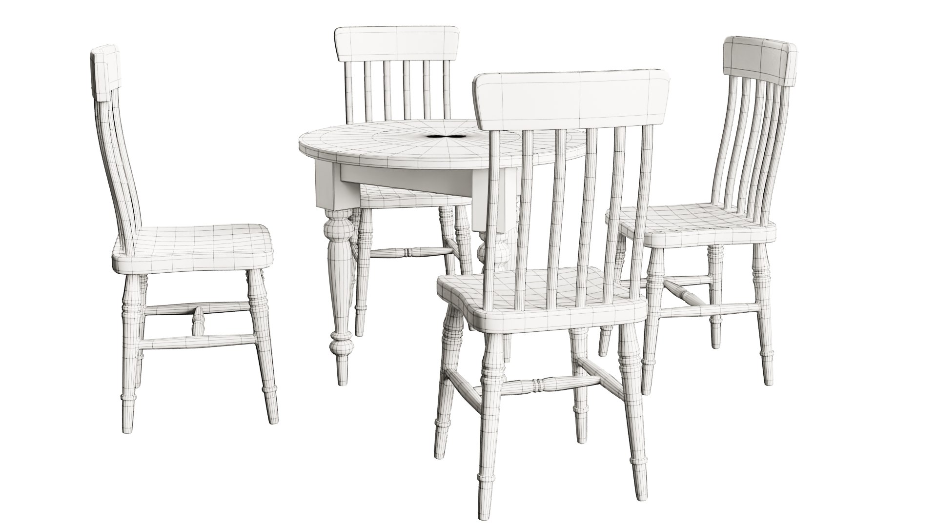 3D Traditional Wooden Table Model - TurboSquid 1637608