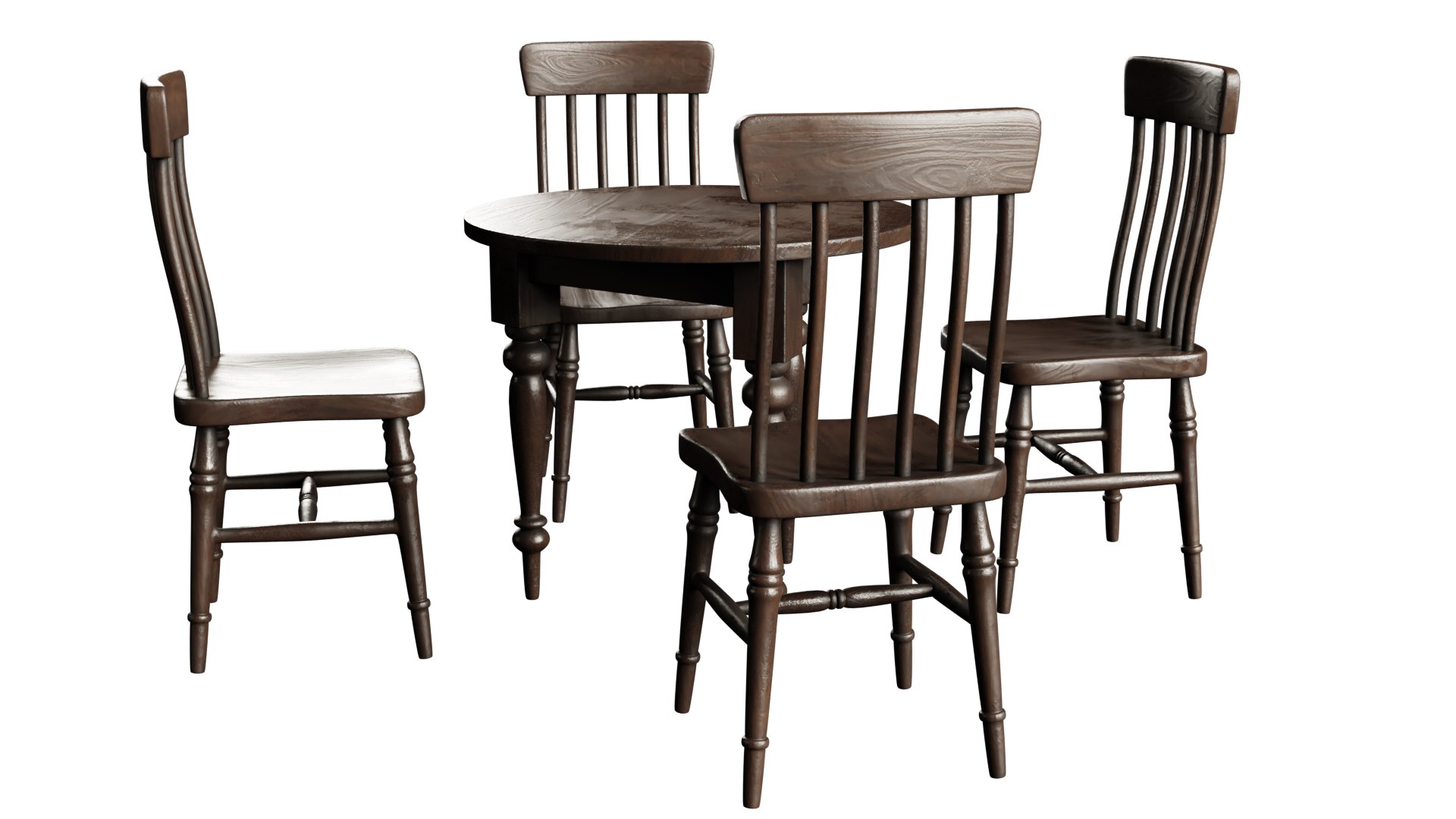 3D Traditional Wooden Table Model - TurboSquid 1637608