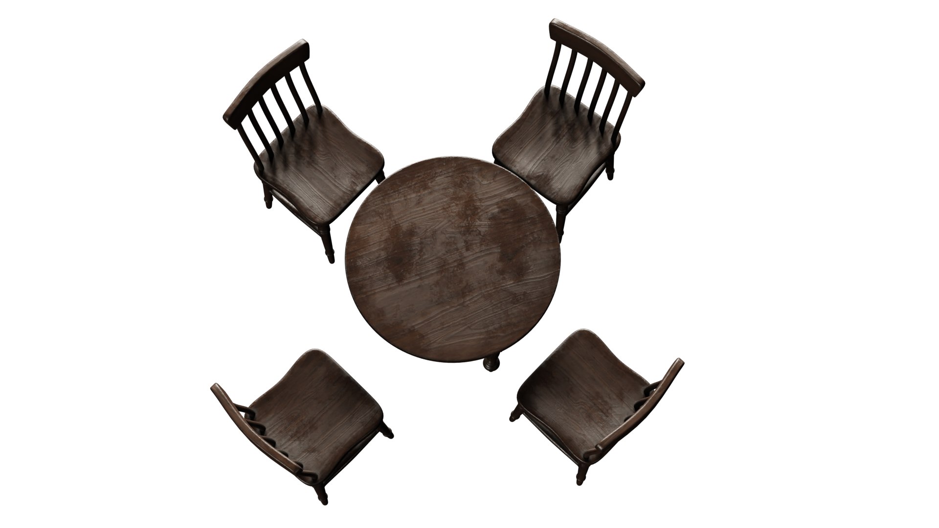 3D Traditional Wooden Table Model - TurboSquid 1637608