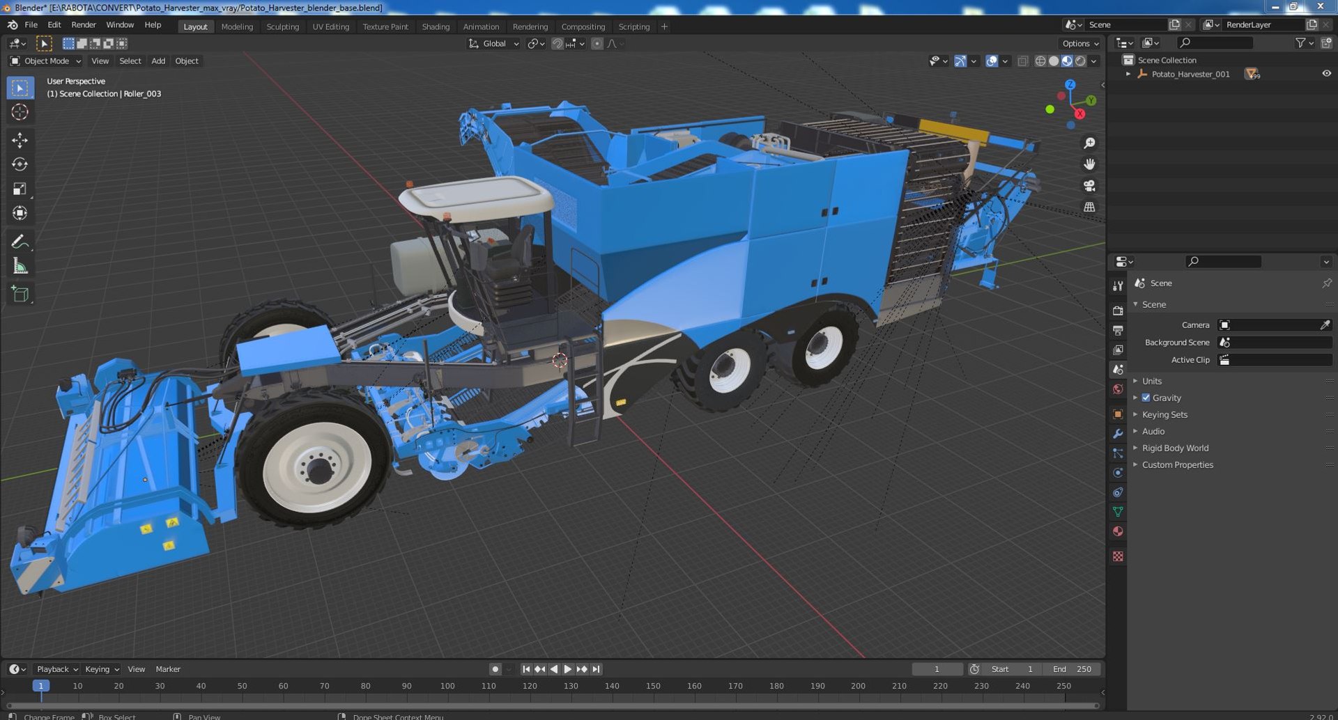 Potato Harvester 3D Model - TurboSquid 2042133