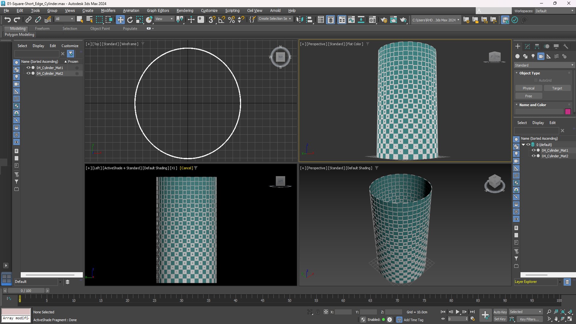 Parametric Square Pattern Cylinder Model - TurboSquid 2345200