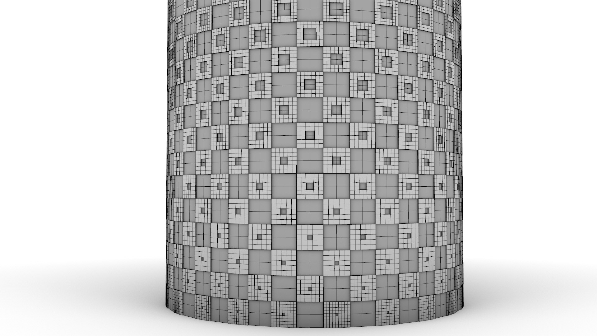 Parametric Square Pattern Cylinder Model - TurboSquid 2345200