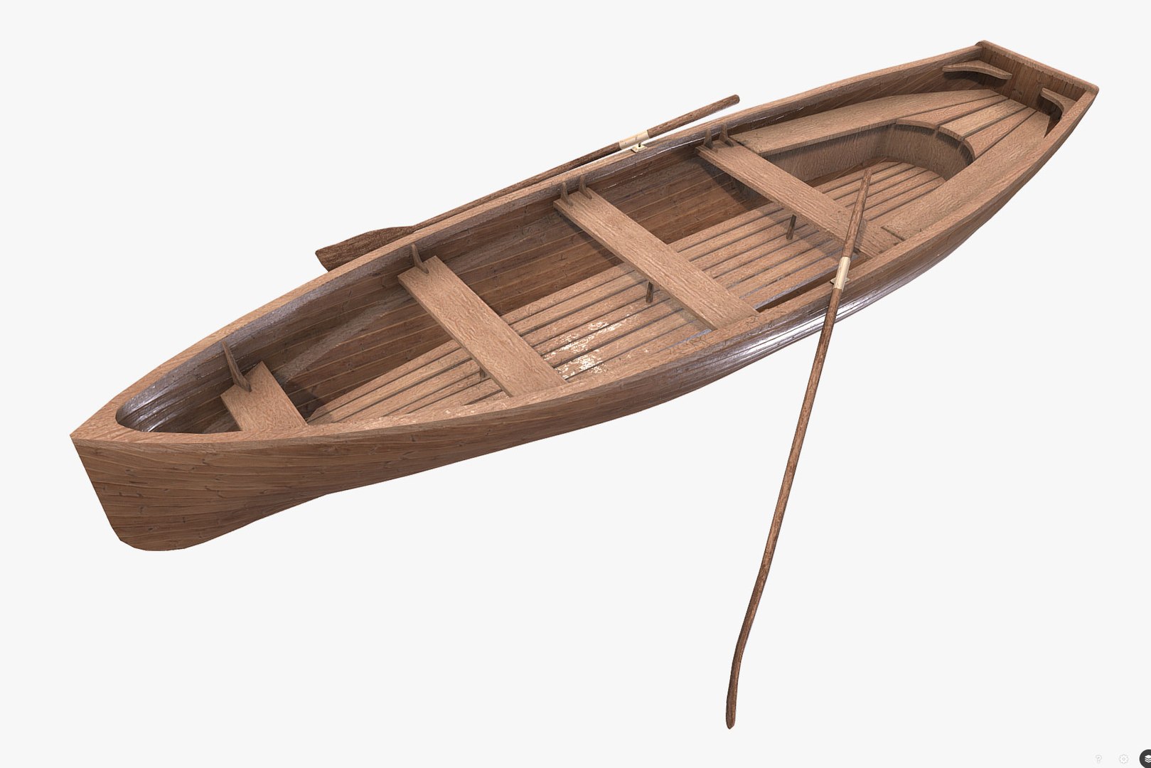 3D Wooden Boat Model - TurboSquid 1542750